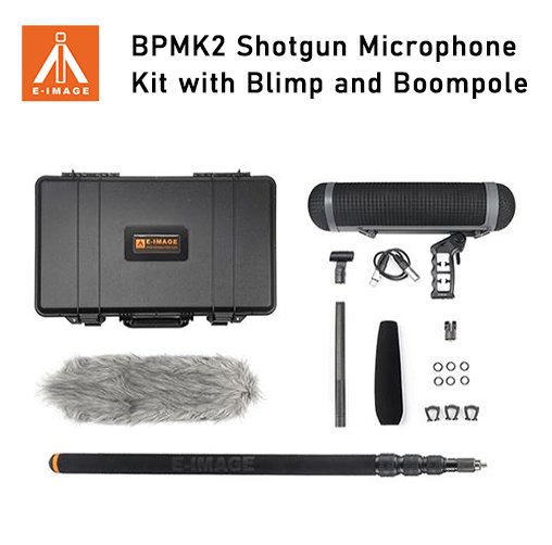 E-Image BPMK2 Shotgun Microphone Kit with Blimp and Boompole