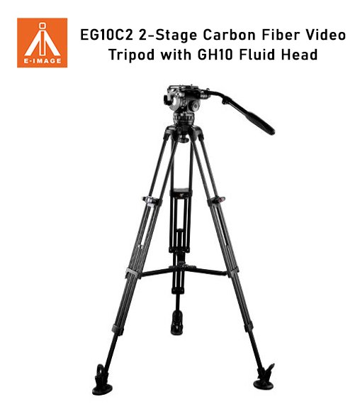 E-Image EG10C2 2-Stage Carbon Fiber Video Tripod with GH10 Fluid Head